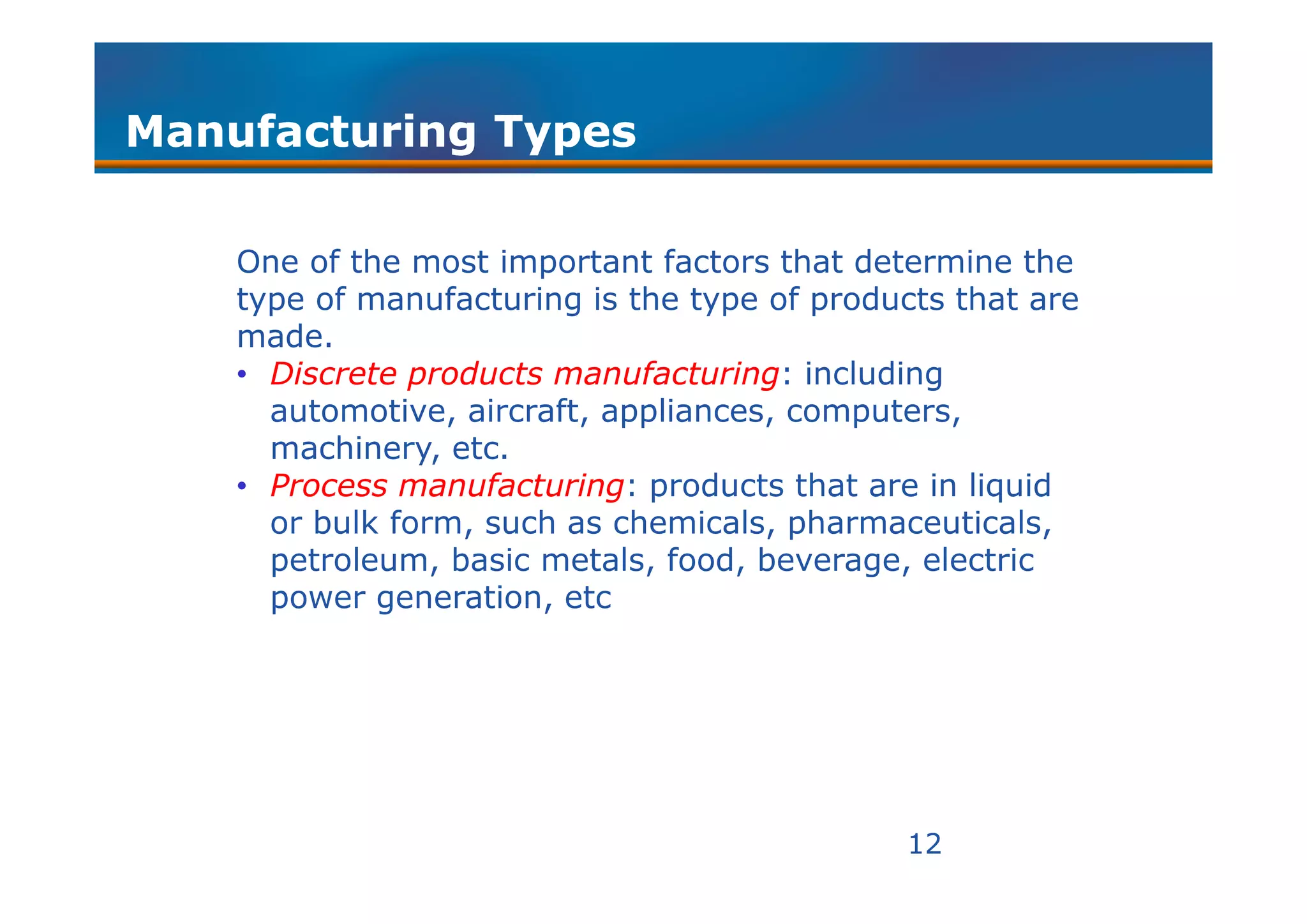Chapter 1 introduction to manufacturing system | PDF