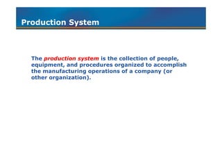 Chapter 1 introduction to manufacturing system | PDF