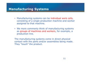 Chapter 1 introduction to manufacturing system | PDF