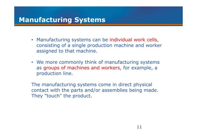 Chapter 1 introduction to manufacturing system | PDF