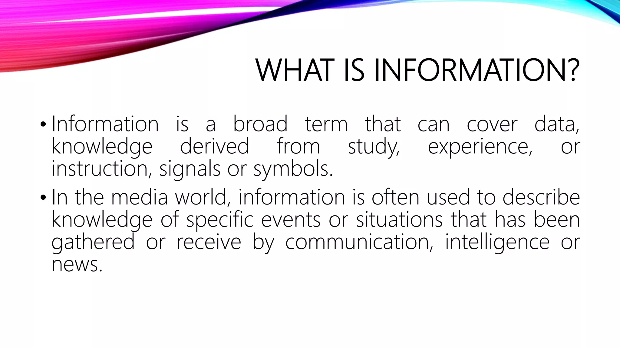 Chapter 1 Introduction to Media and Information Literacy | PPTX
