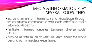 Chapter 1 Introduction to Media and Information Literacy | PPTX