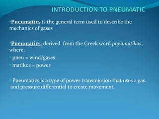 Chapter 1 introduction to pneumatic | PPT