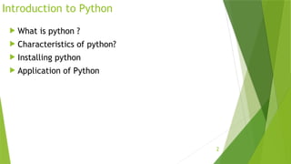 Introduction to Python Chapter 1-Introduction to Python.pptx Chapter 1 ...