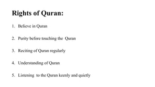 Chapter 1-Introduction to Quran and the meaning of word Quran | PPTX