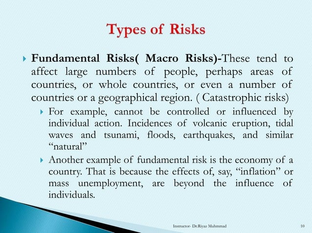 Chapter1 introduction to risk management | PPTX