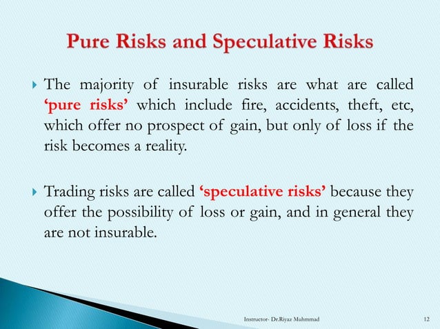 Chapter1 introduction to risk management | PPTX
