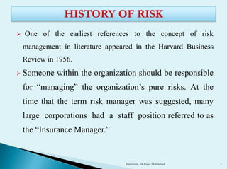 Chapter1 introduction to risk management | PPTX