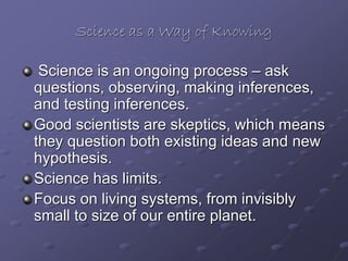 Chapter 1 introduction to science and biology | PPTX