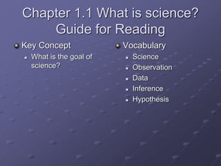 Chapter 1 introduction to science and biology | PPTX