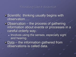 Chapter 1 introduction to science and biology | PPTX