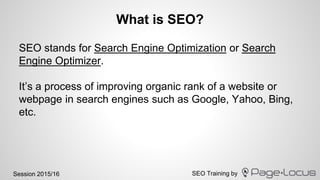 Chapter 1 introduction to seo | PPT