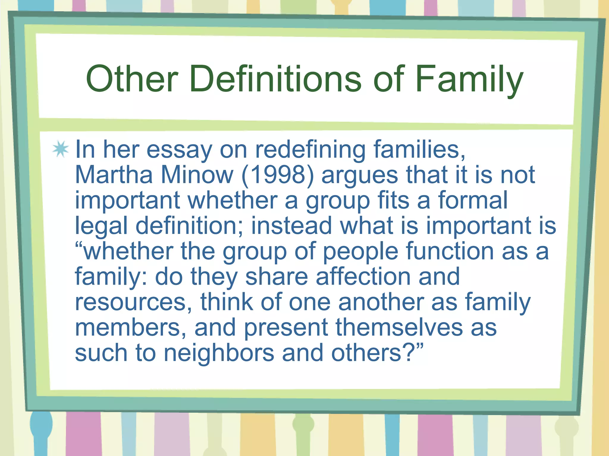 Chapter 1 introduction to the family | PPT