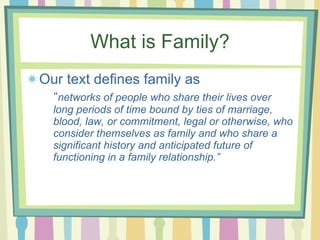 Chapter 1 introduction to the family | PPT