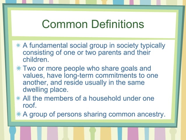 Chapter 1 introduction to the family | PPT