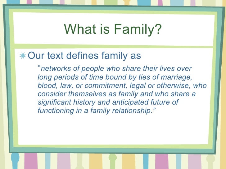 Chapter 1 Introduction To The Family Chapter 1 Introduction To The Family