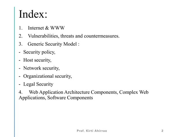Chapter 1 introduction(web security) | PPT
