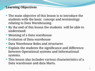 CHAPTER 1 - Introdution to Datawarehousing.pptx