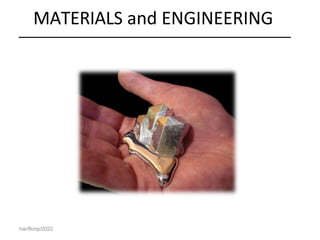 chapter1 introduction materials science notes. | PDF
