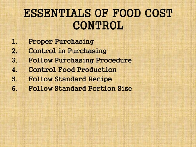INTRODUCTION TO COST CONTROL | PPTX | Business Accounting & Finance ...