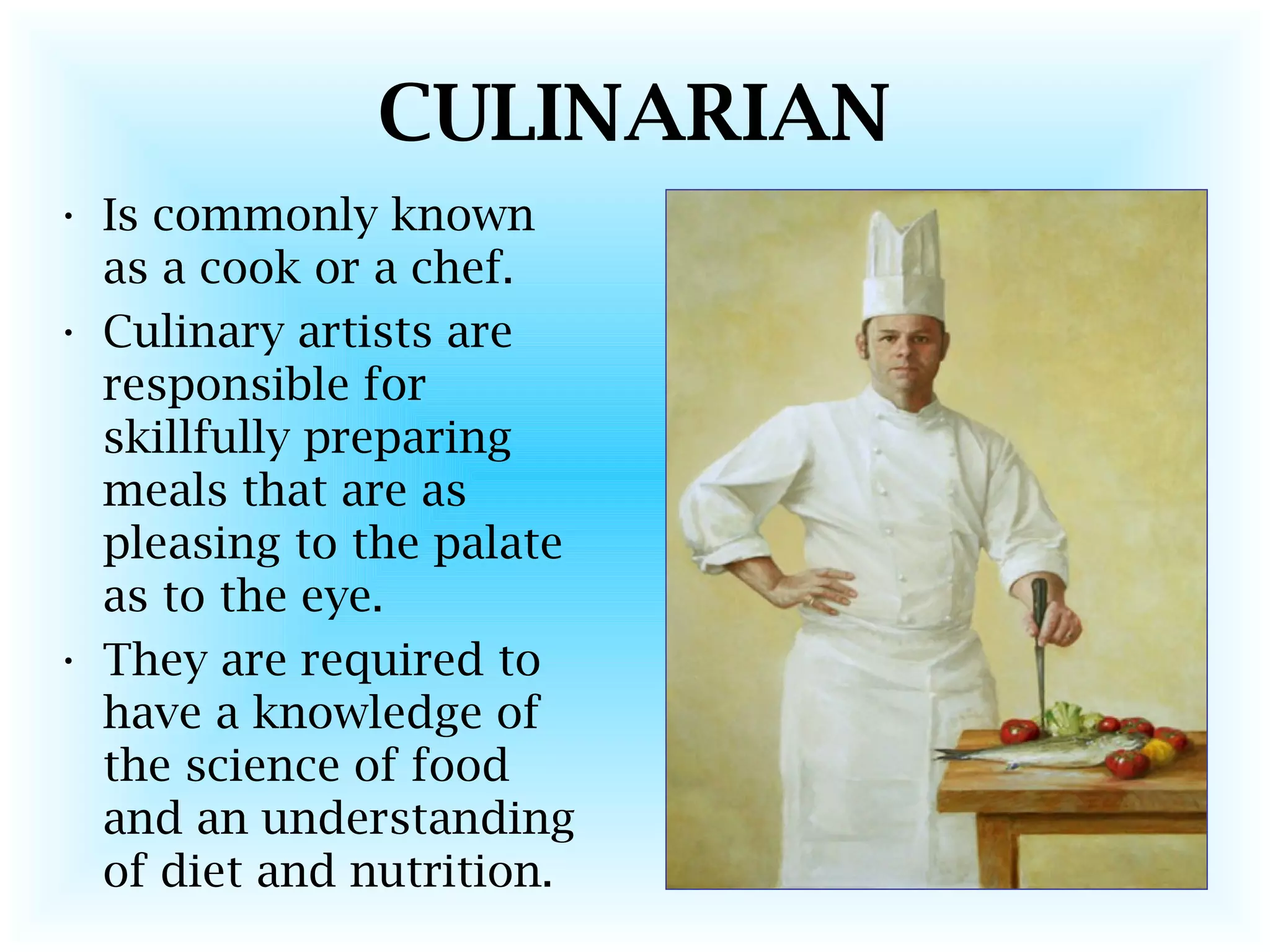 INTRODUCTION TO CULINARY | PPT