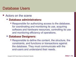 Introduction to Database management system and characteristics | PPT