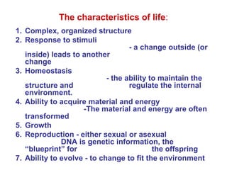 Chapter 1 intro to life on earth | PPT