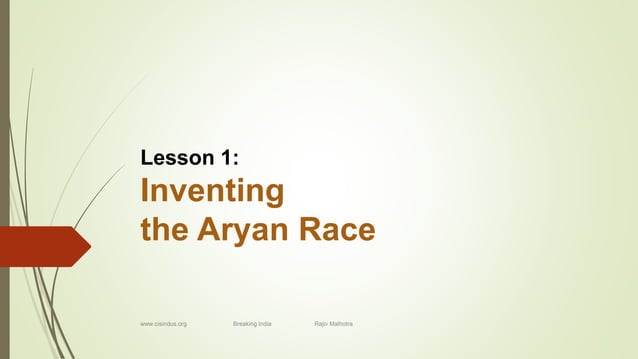 Lesson 1 : Inventing the Aryan Race | PPT