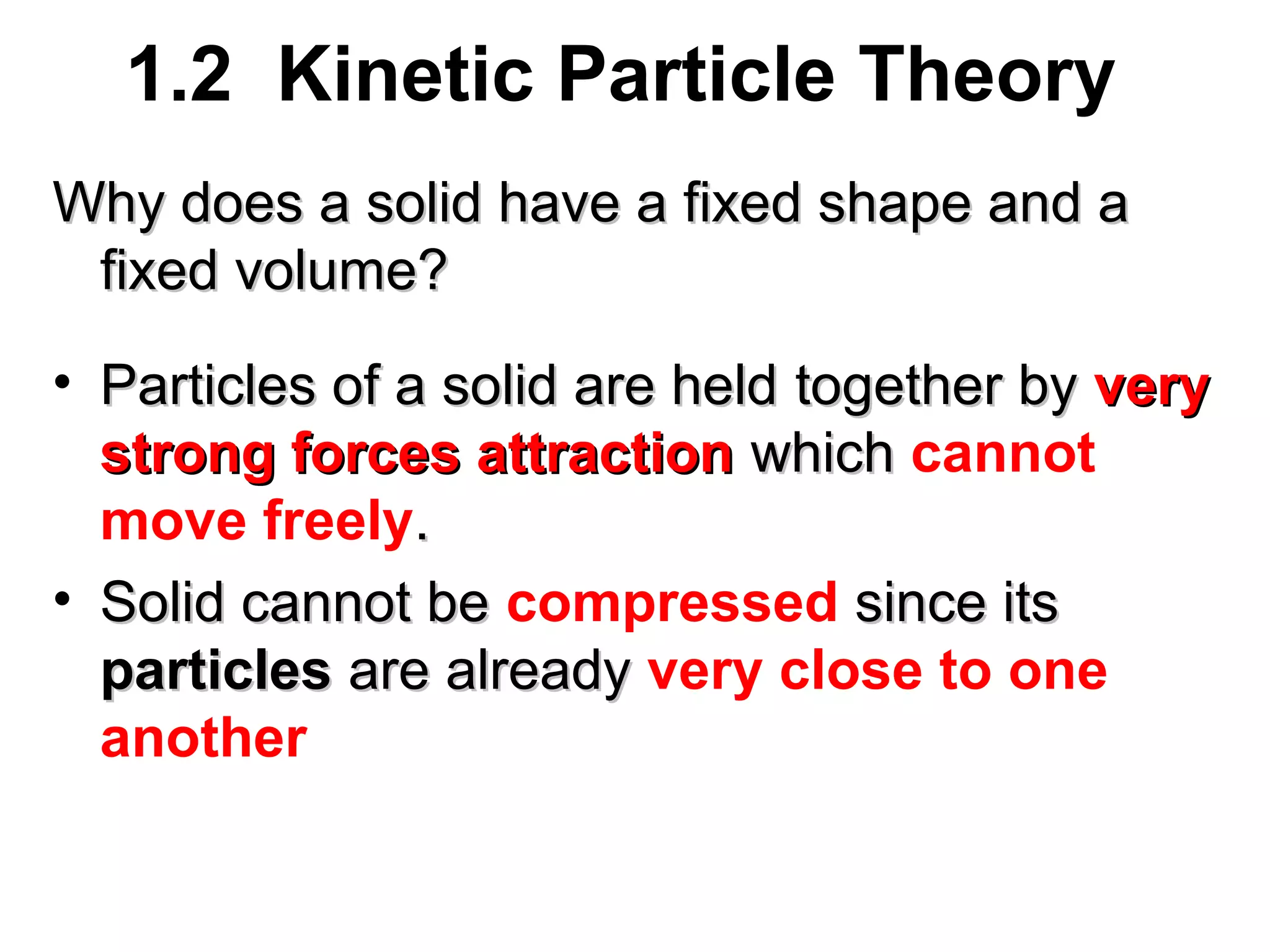 Chapter 1 kinetic particle theory (1) | PPT