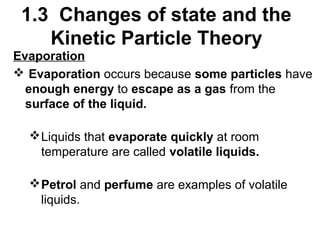 Chapter 1 kinetic particle theory (1) | PPT