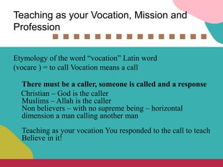 The Teacher as a Person in Society | PPTX