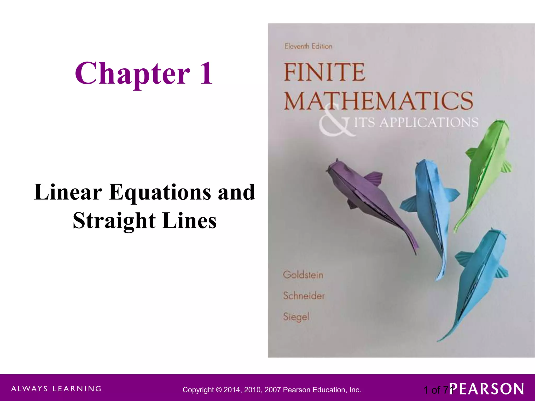 Chapter 1 linear equations and straight lines | PPTX