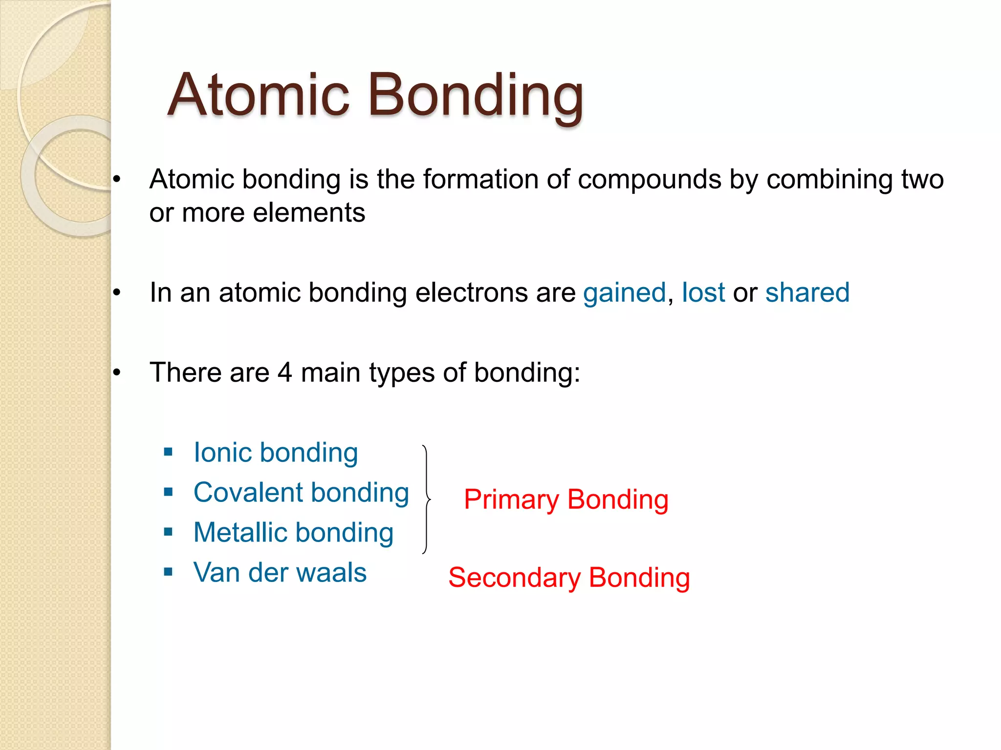 Chapter1 material structure and binary alloy system | PPTX