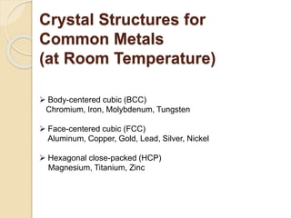 Chapter1 material structure and binary alloy system | PPTX