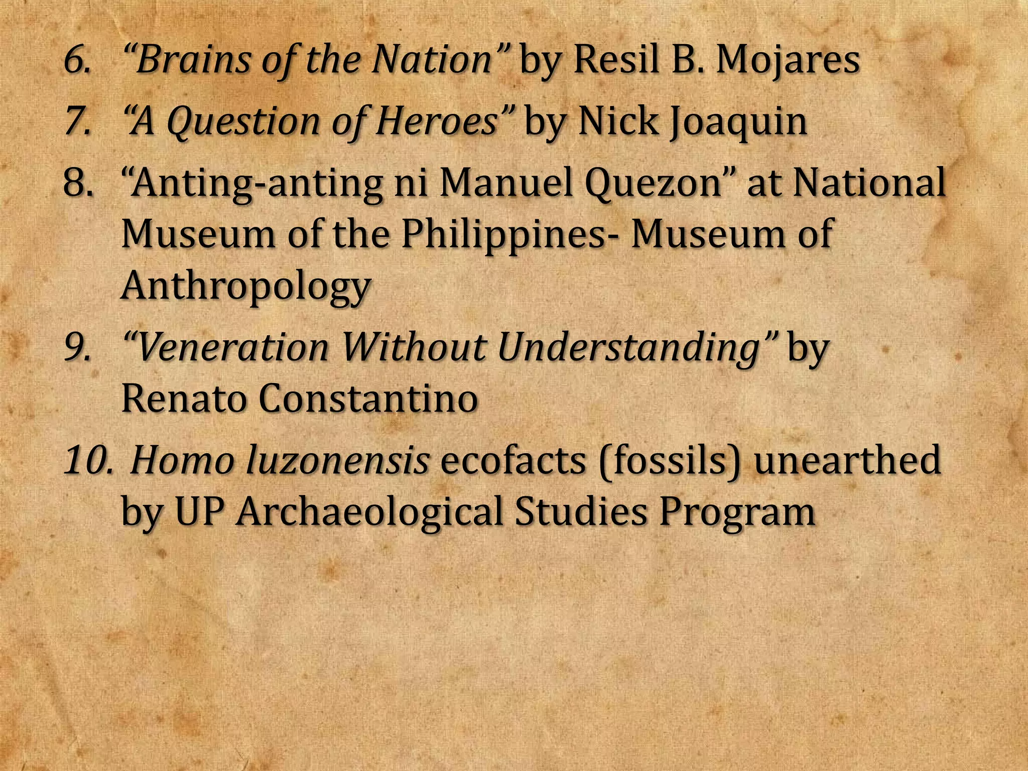 Readings in Philippine History Chapter 1: Meaning and relevance of ...