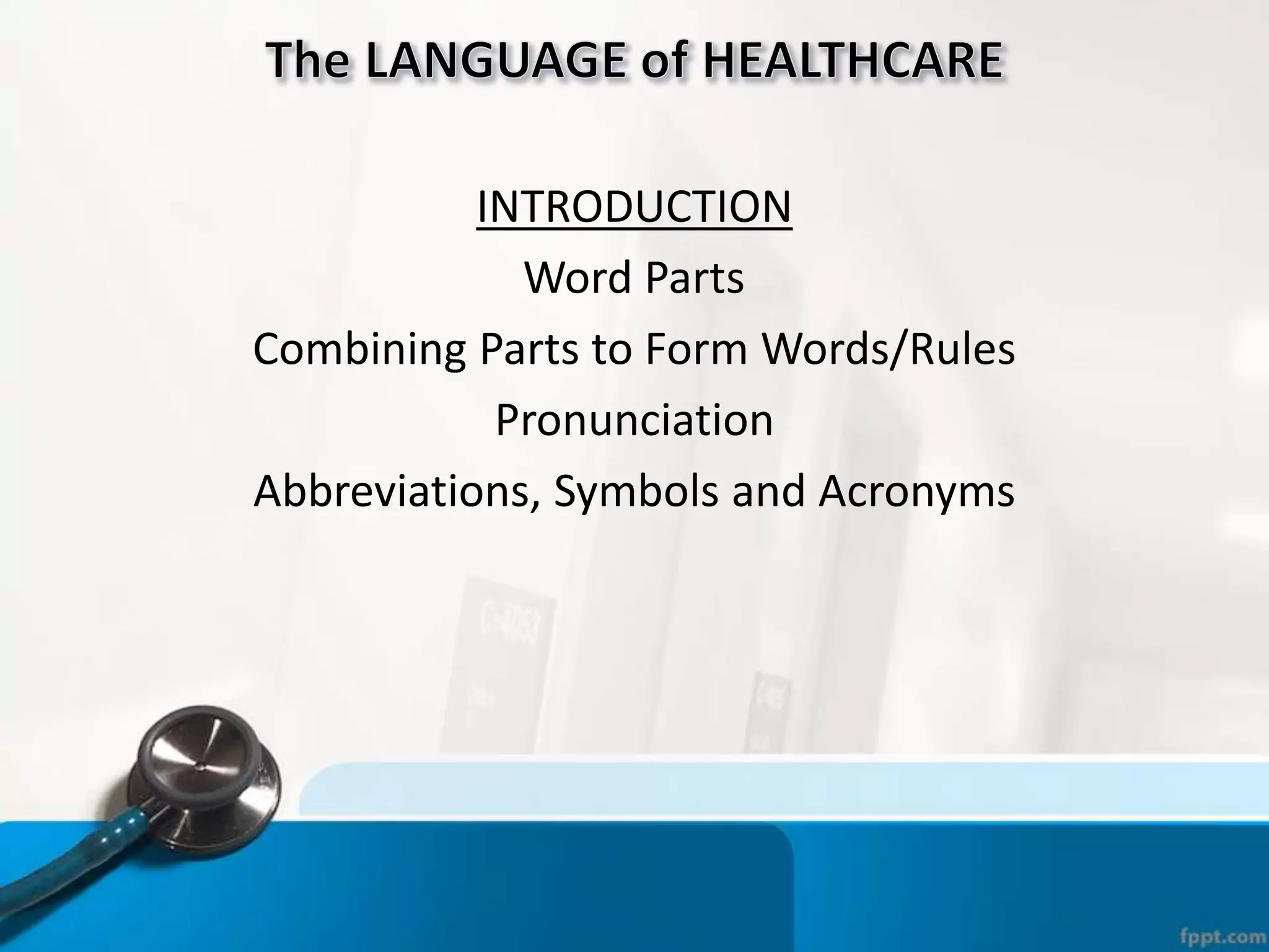 Chapter 1 medical terminology | PPTX