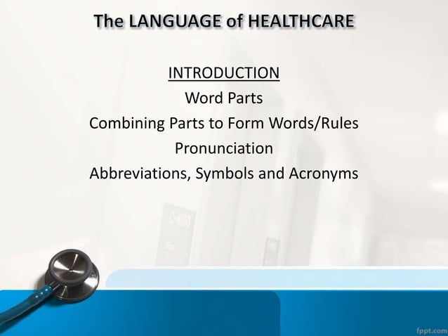 Chapter 1 medical terminology | PPTX