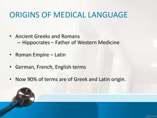 Chapter 1 medical terminology | PPTX