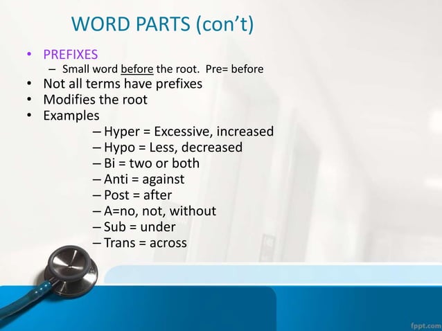 Chapter 1 medical terminology | PPTX