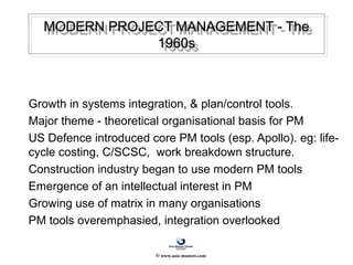 Modern Project Management - A Landscape | PPT