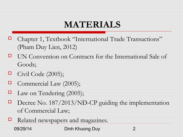 Chapter 1 modes of international trade transactions | PPT | Commodities | Economy