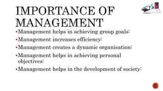 Chapter 1 nature significance of management | PPTX