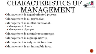 Chapter 1 nature significance of management | PPTX