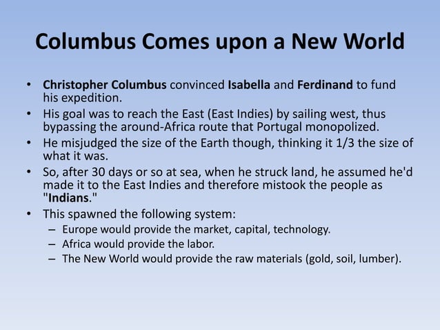 Chapter 1 - New World Beginnings | PPT