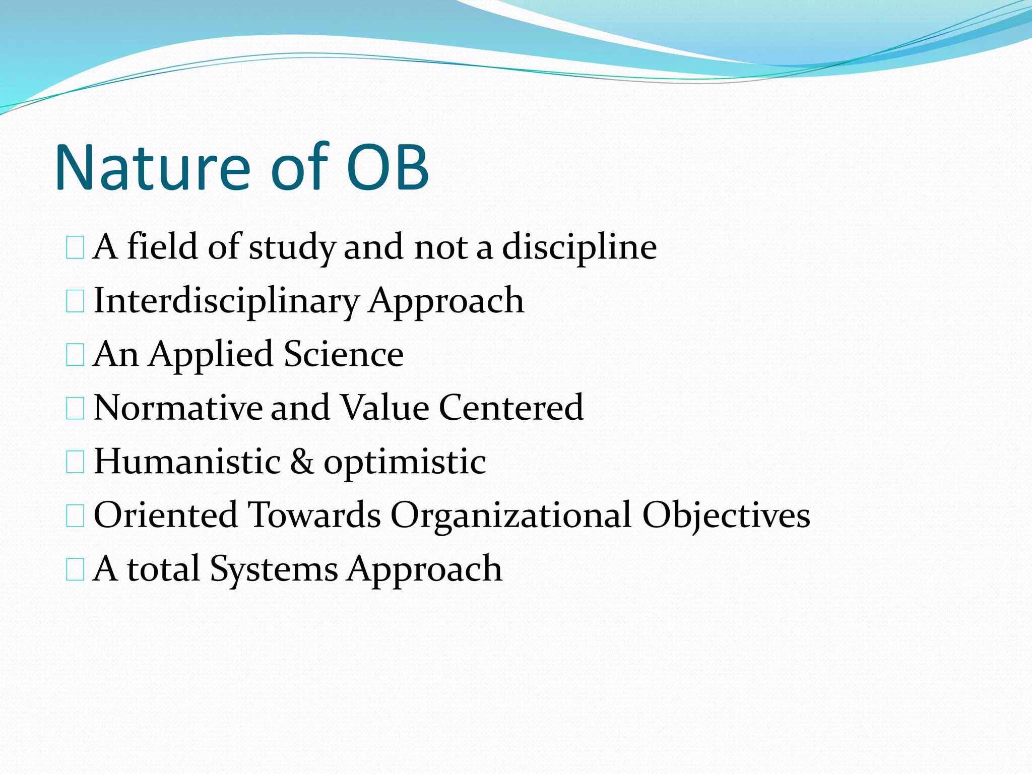 Chapter 1 Organizational Behaviour | PPTX