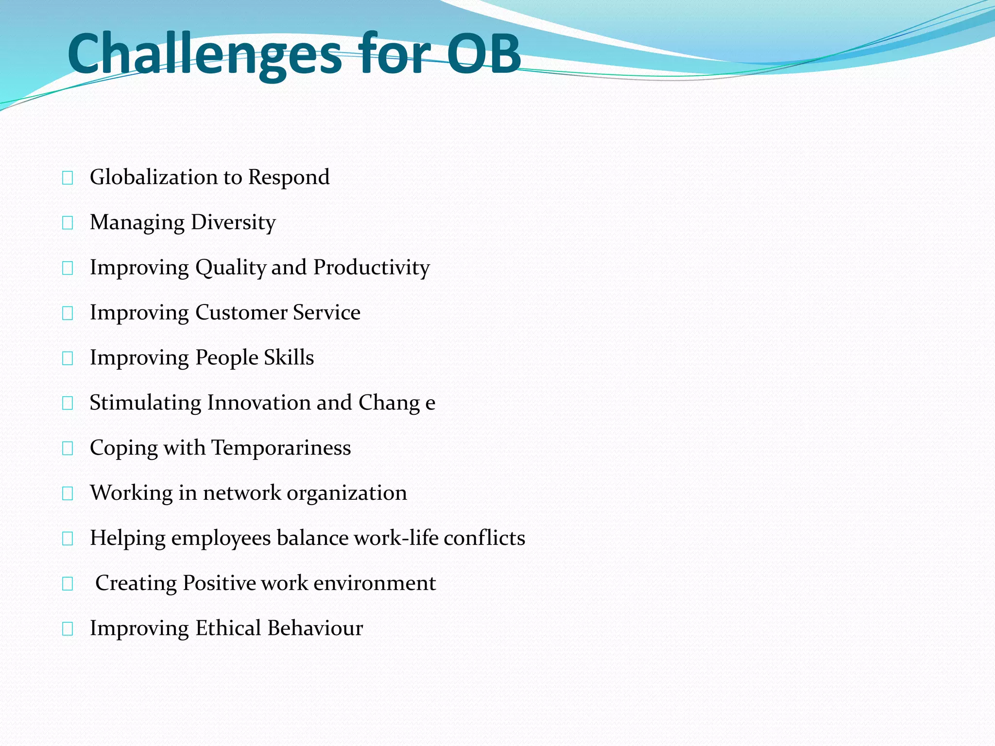 Chapter 1 Organizational Behaviour | PPTX