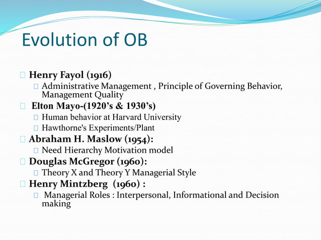 Chapter 1 Organizational Behaviour | PPTX