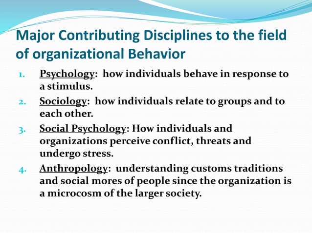 Chapter 1 Organizational Behaviour | PPTX