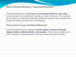 content on organisational behavior for management students | PPTX