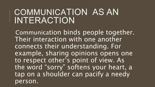 Chapter 1 on the nature of communication | PPTX